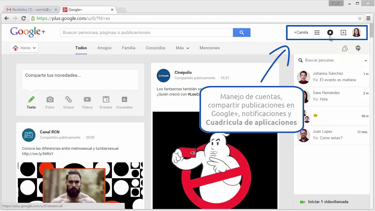 Cómo es la interfaz de Google plus - YouTube