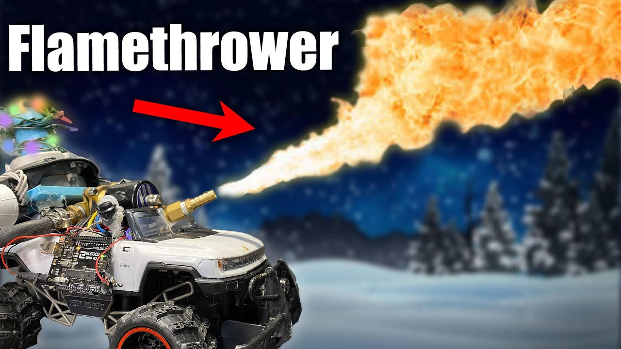 Making A Flamethrower RC Car To Burn Down Christmas Trees! - YouTube