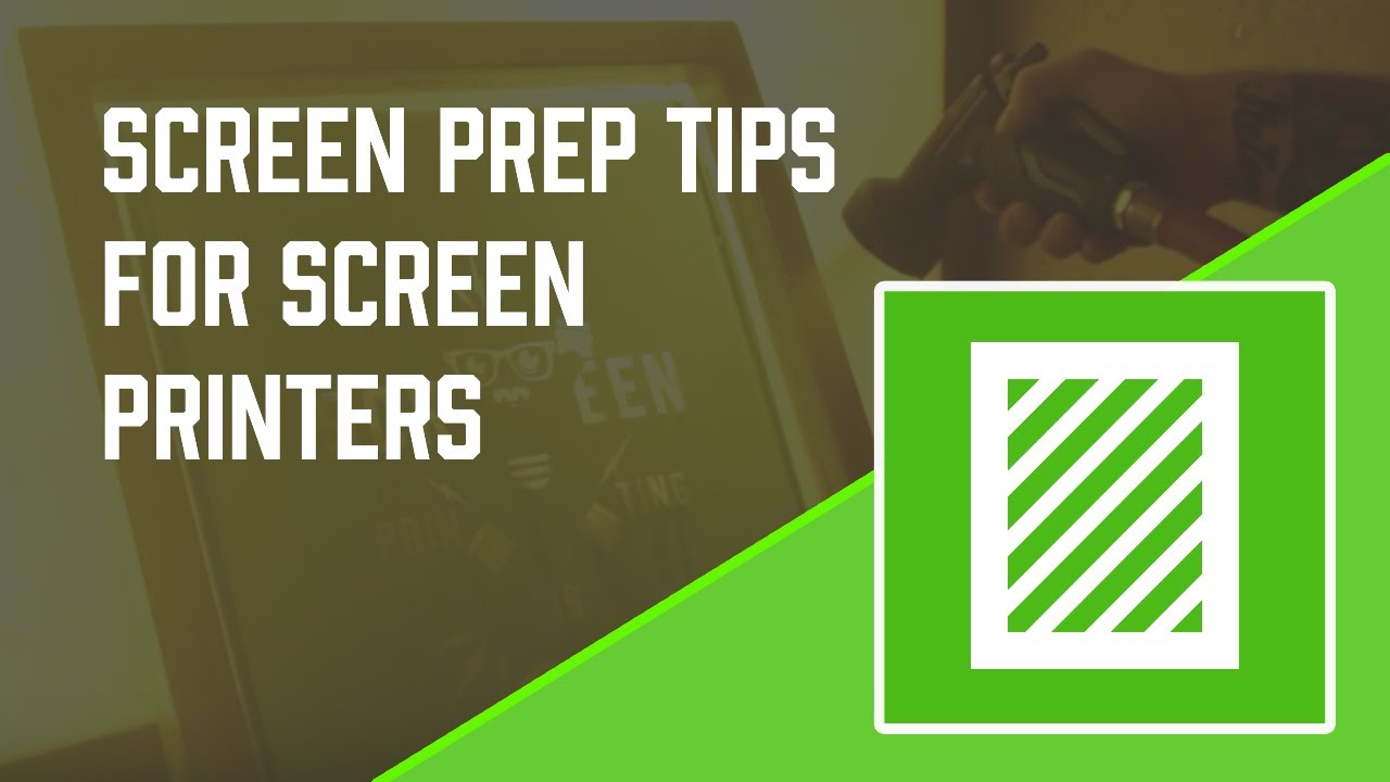 Screen Prep Tips For Screen Printers - YouTube