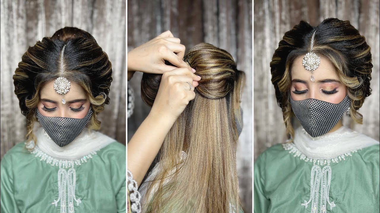 Bridal juda hairstyle for long hair |juda front hairstyle for wedding ...