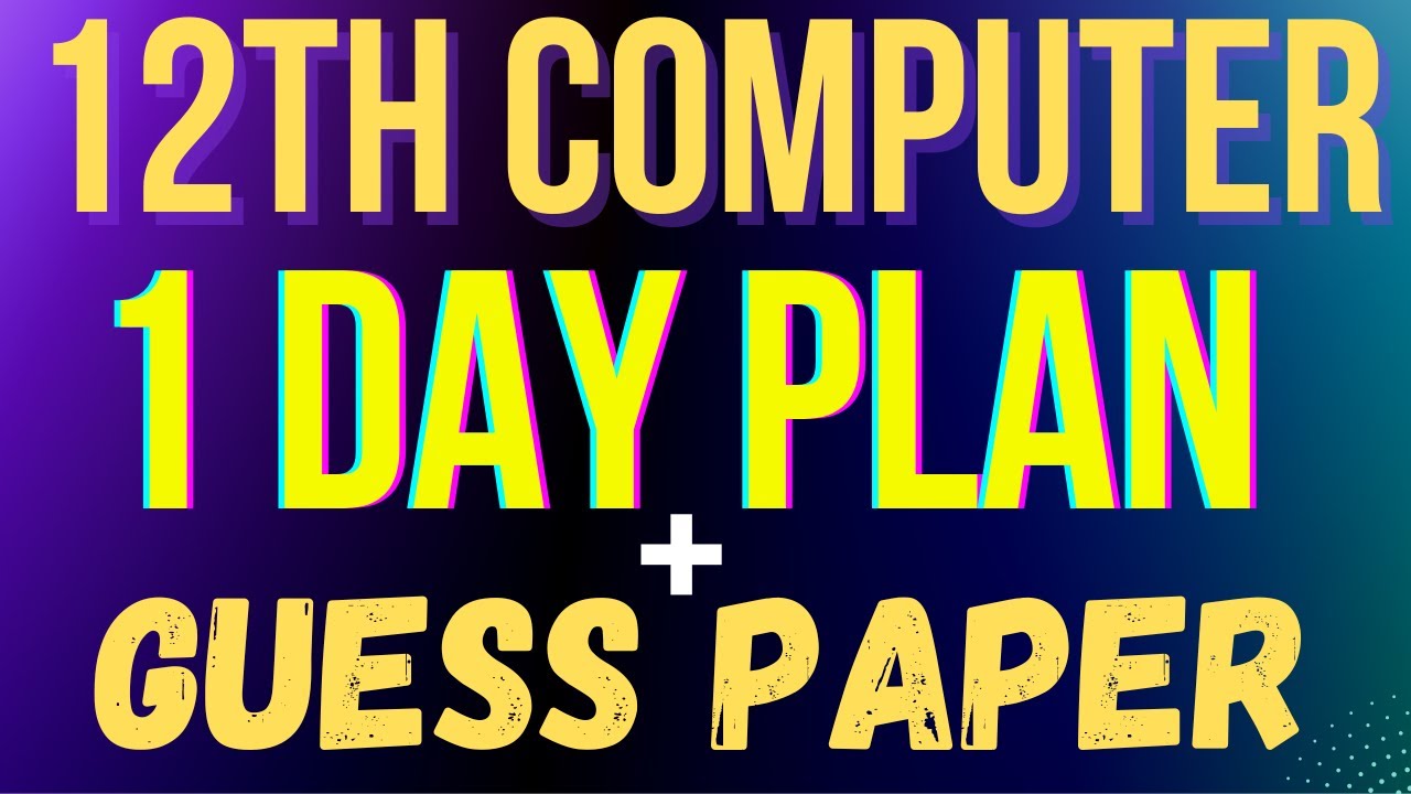 2nd year computer full book Preparation | 12th computer guess paper ...