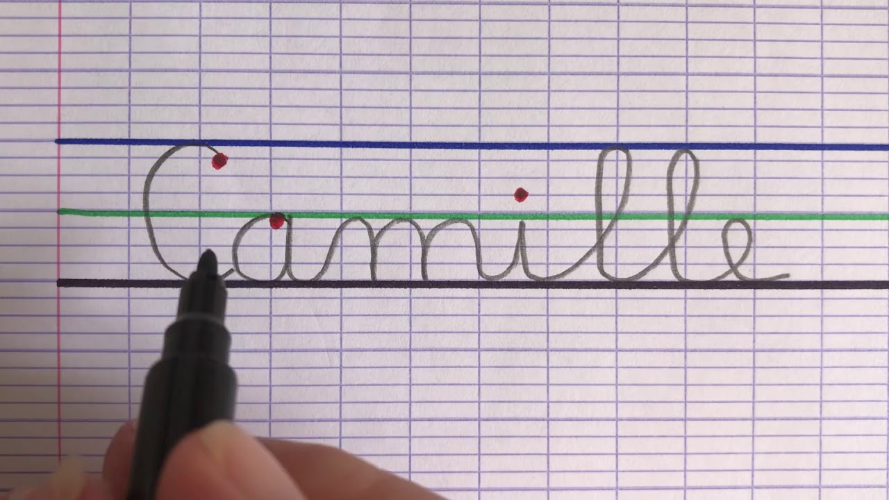 Camille écriture cursive - YouTube