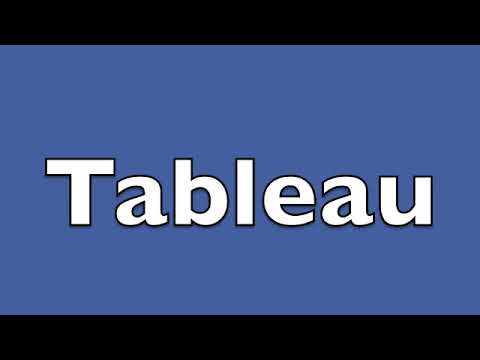 How to pronounce Tableau - YouTube