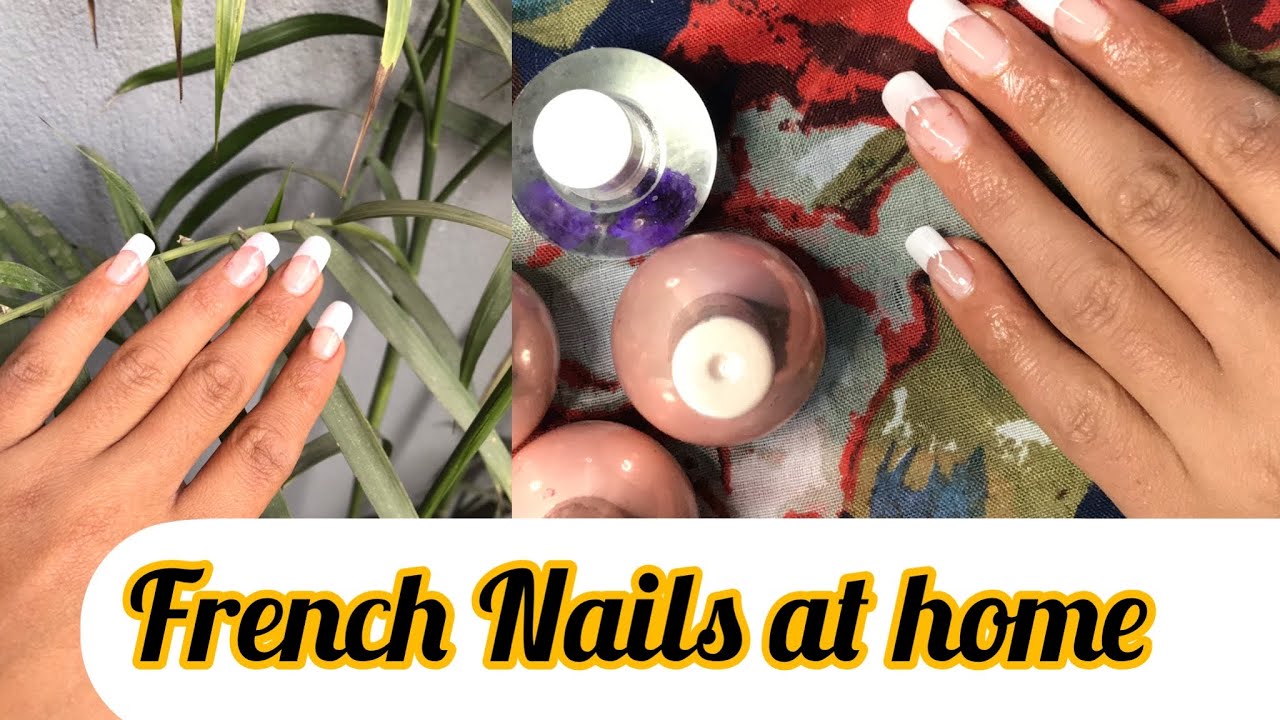 French Nails Tips acrylic | French Nail extension | How to do french ...