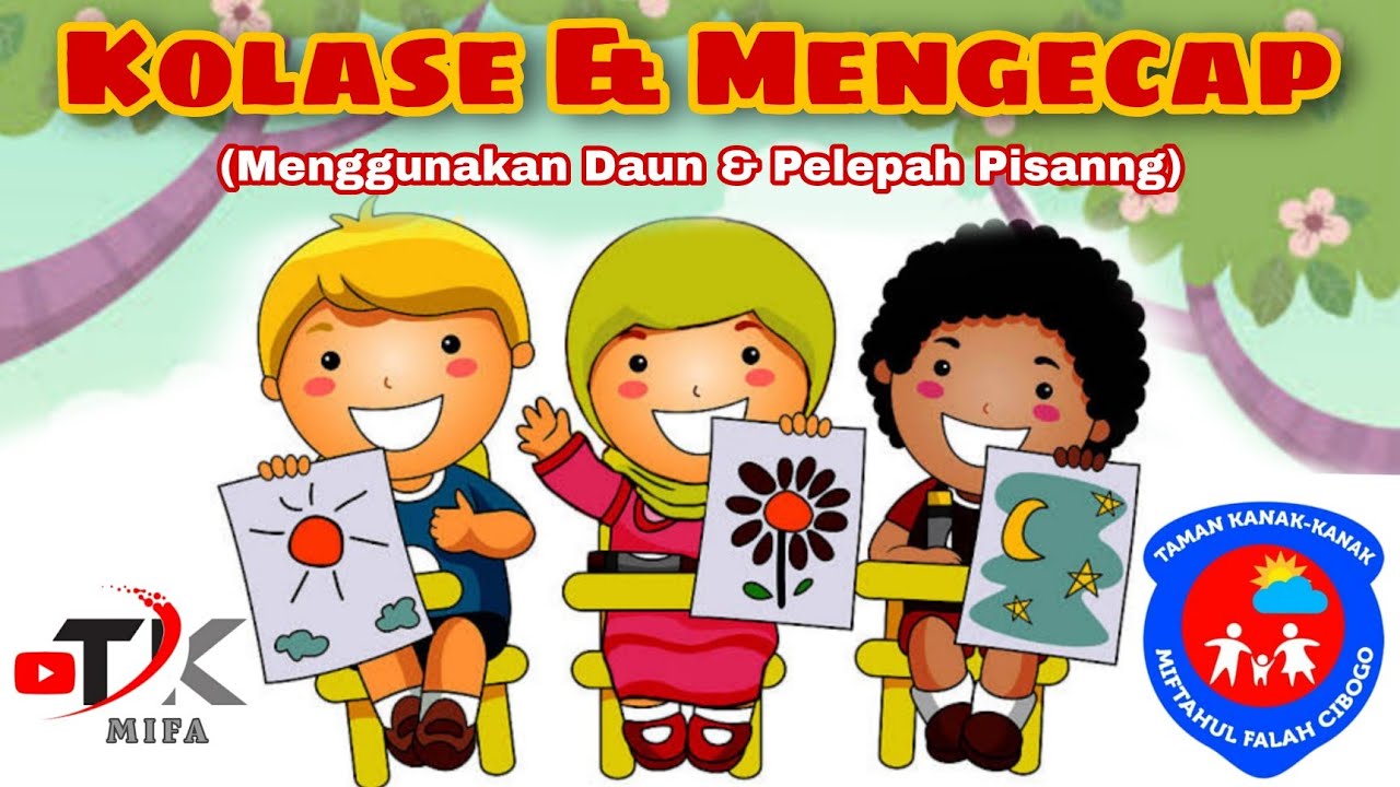 LUAR BIASA MEMBUAT KOLASE DAN MENGECAP MENGGUNAKAN DAUN & PELEPAH ...