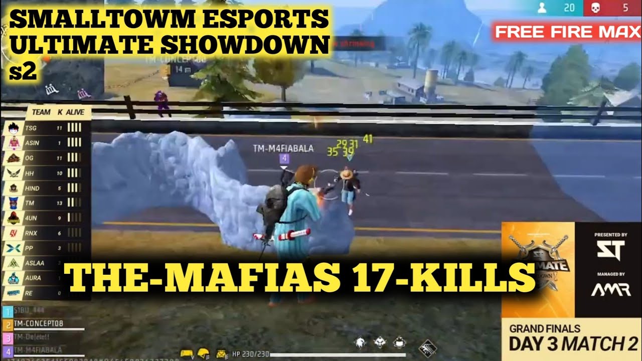 The Mafias 17 Kills Smalltowm Esports Wltimate Showdown Free Fire Max Youtube