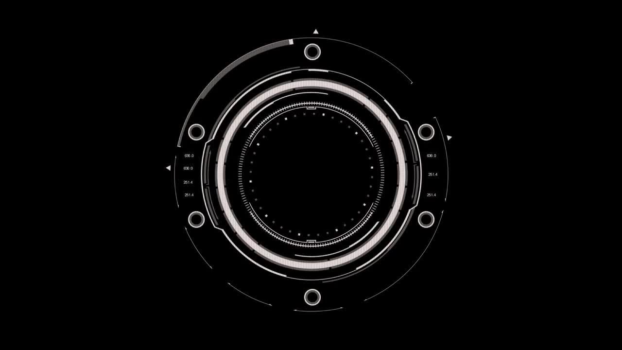 Circular High Tech HUD Element Stock Motion Graphics - YouTube
