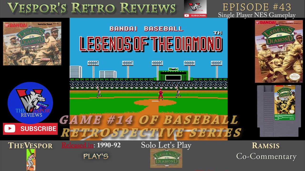 Solo Retro Let's Play | Legends of the Diamond | (NES)| Baseball ...