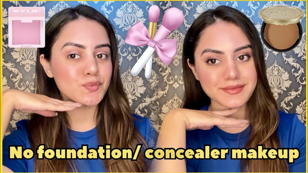 No foundation/ concealer makeup look😍 Day to night time makeup tutorial | Glam makeup | kp ...