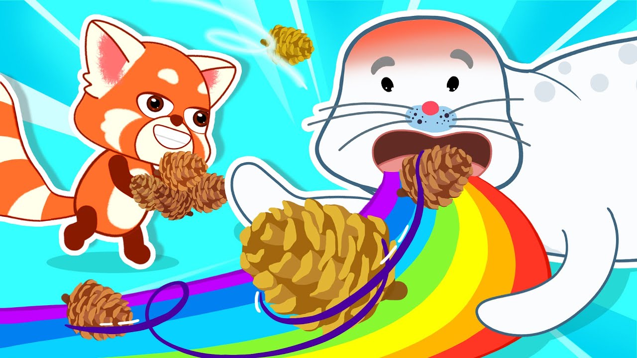 How Maika Red Panda met Finn Seal? | 2D Cartoon for kids - YouTube