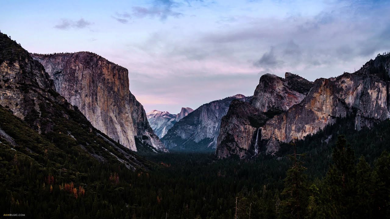 Yosemite Tunnel View Sunset - Timelapse (4k) - YouTube