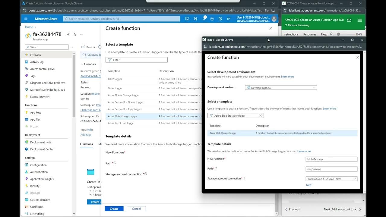 Challenge Lab 5 Create an Azure Function App - YouTube
