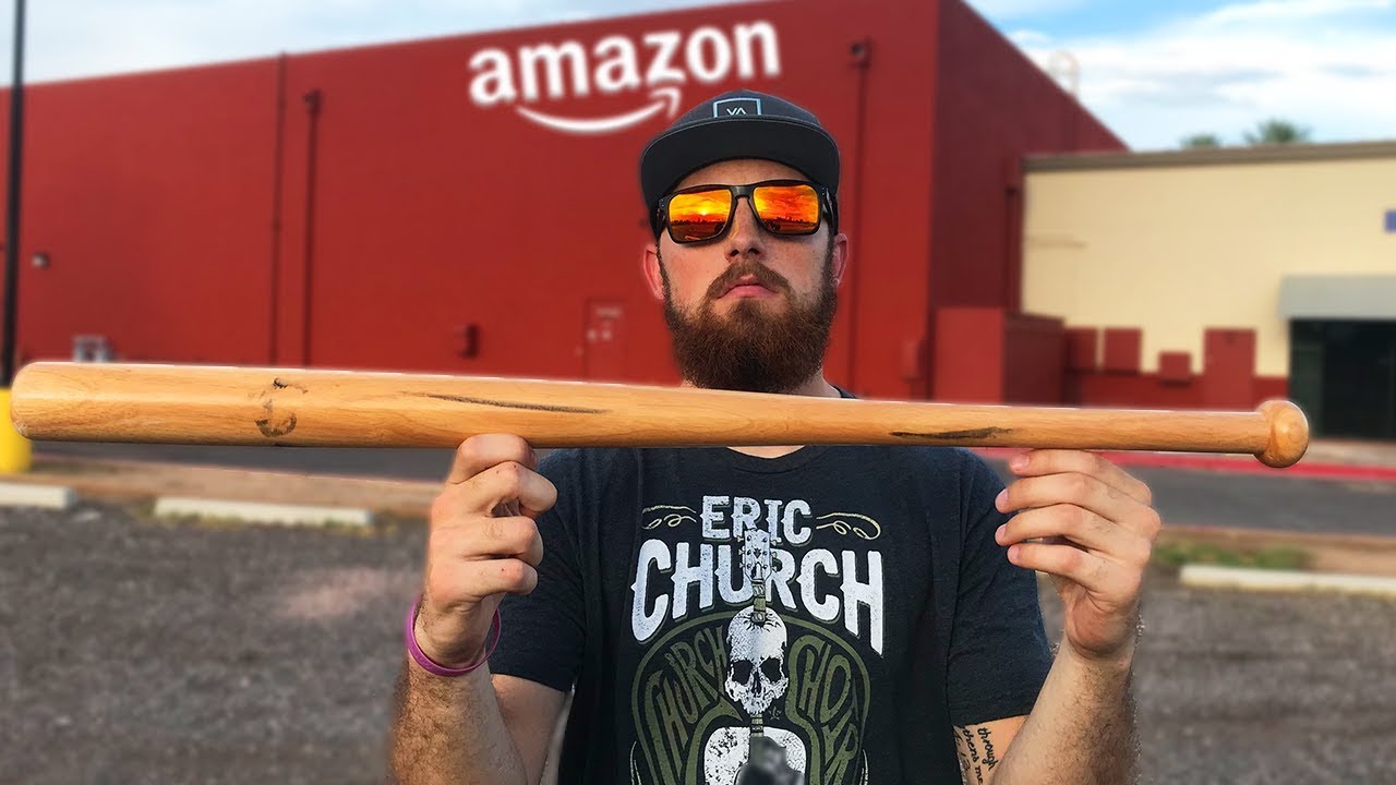 Amazon Baseball Bat Challenge! IRL Baseball Challenge - YouTube