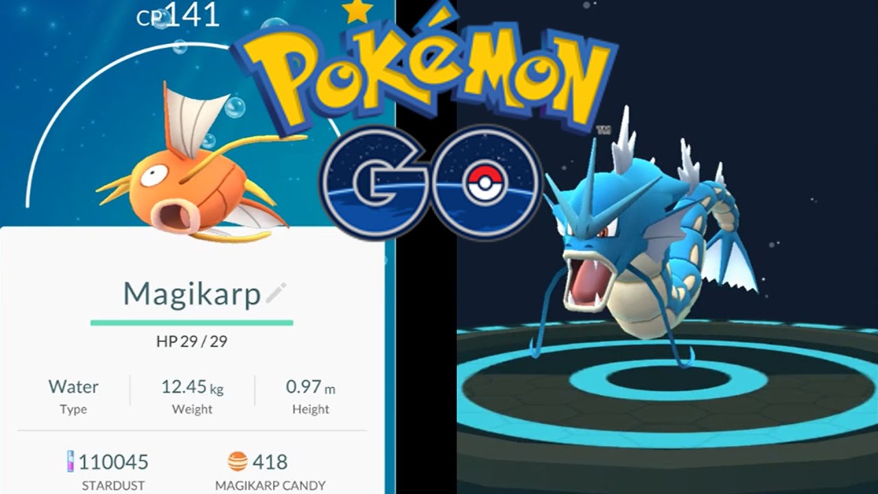 Evolving my Magikarp in Pokemon GO - YouTube