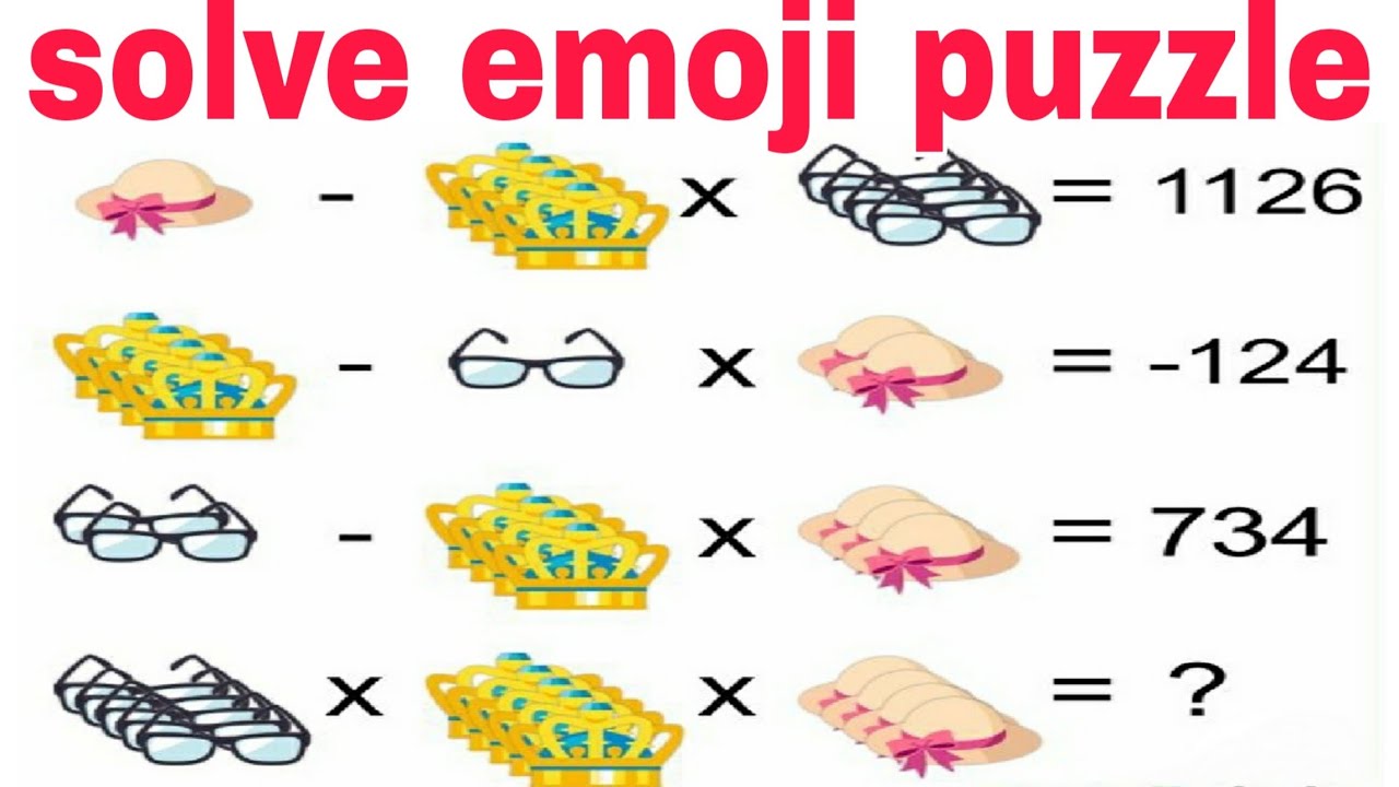 Solve Emoji Puzzle maths Puzzle Question Models With Answers Hard solve-emoji-puzzle-maths-puzzle-question-models-with-answers-hard