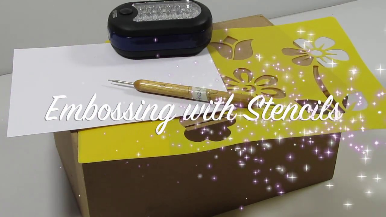 Embossing Card with Stencils - YouTube