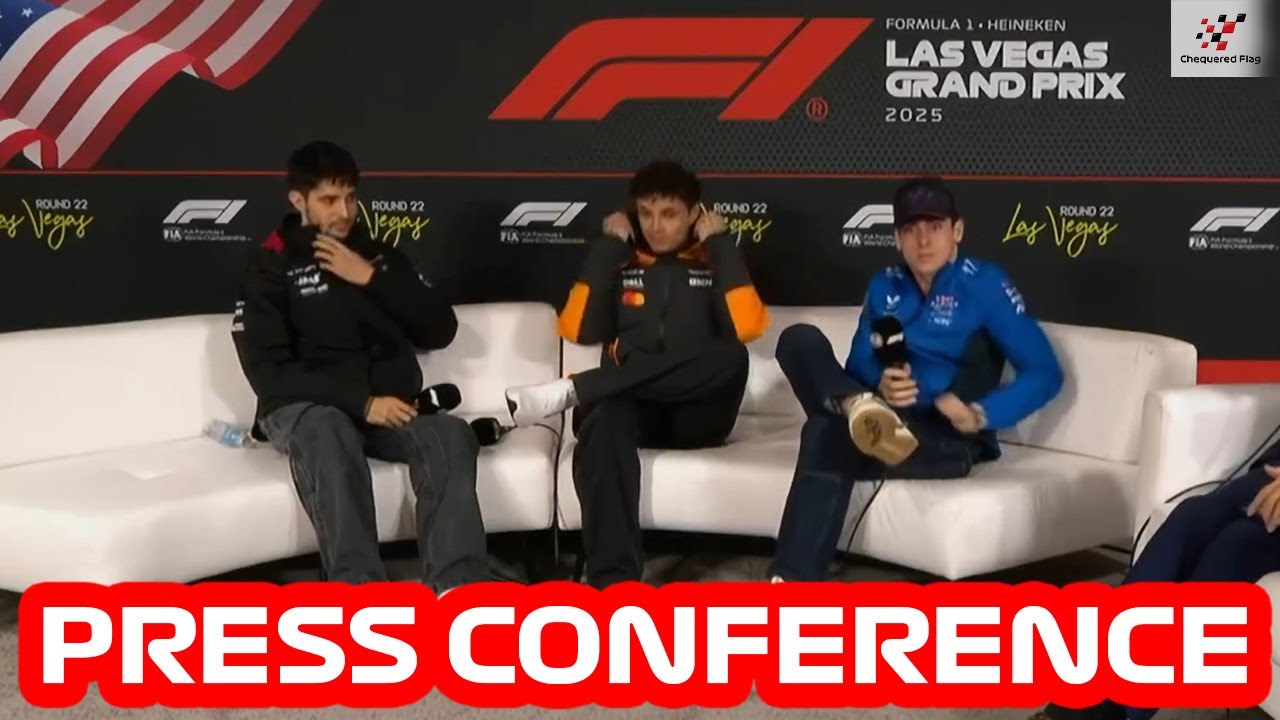 Pre Race Drivers Press Conference 2025 Las Vegas GP | Franco Colapinto ...