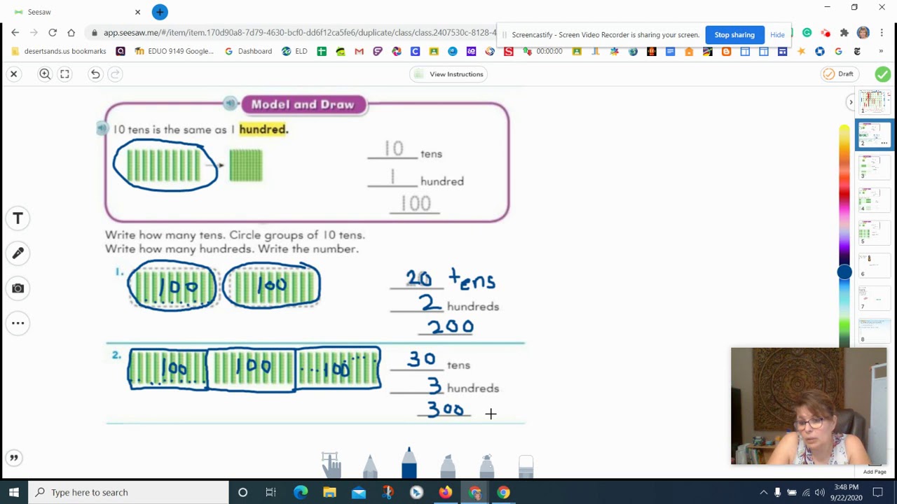 Math: Group Tens as Hundreds - YouTube