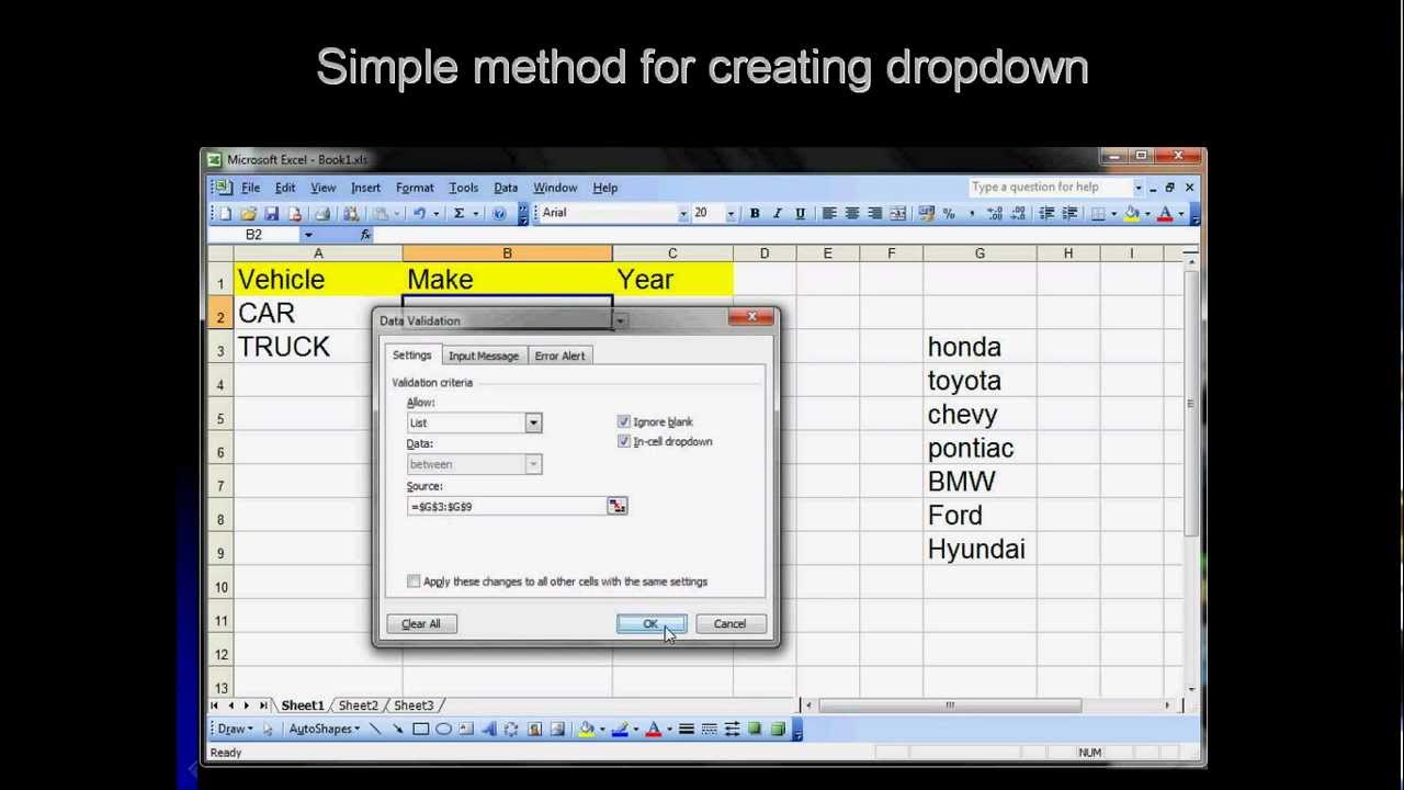 How To Create A Dynamic Dropdown List In Ms Excel Youtube 5565