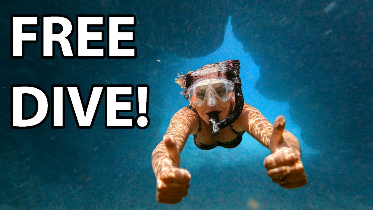 Hawaii - Under Water Lava Tube FREE DIVE! - YouTube
