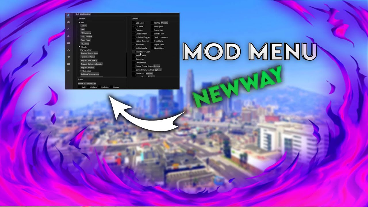 PRESENTATION DU MOD MENU NEwWAY EN 1.67- GTA5 ONLINE - YouTube