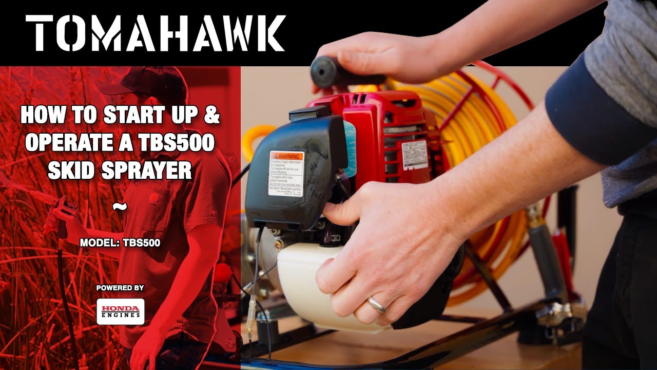 How to Start Up and Operate a Tomahawk TBS500 Skid Sprayer - YouTube