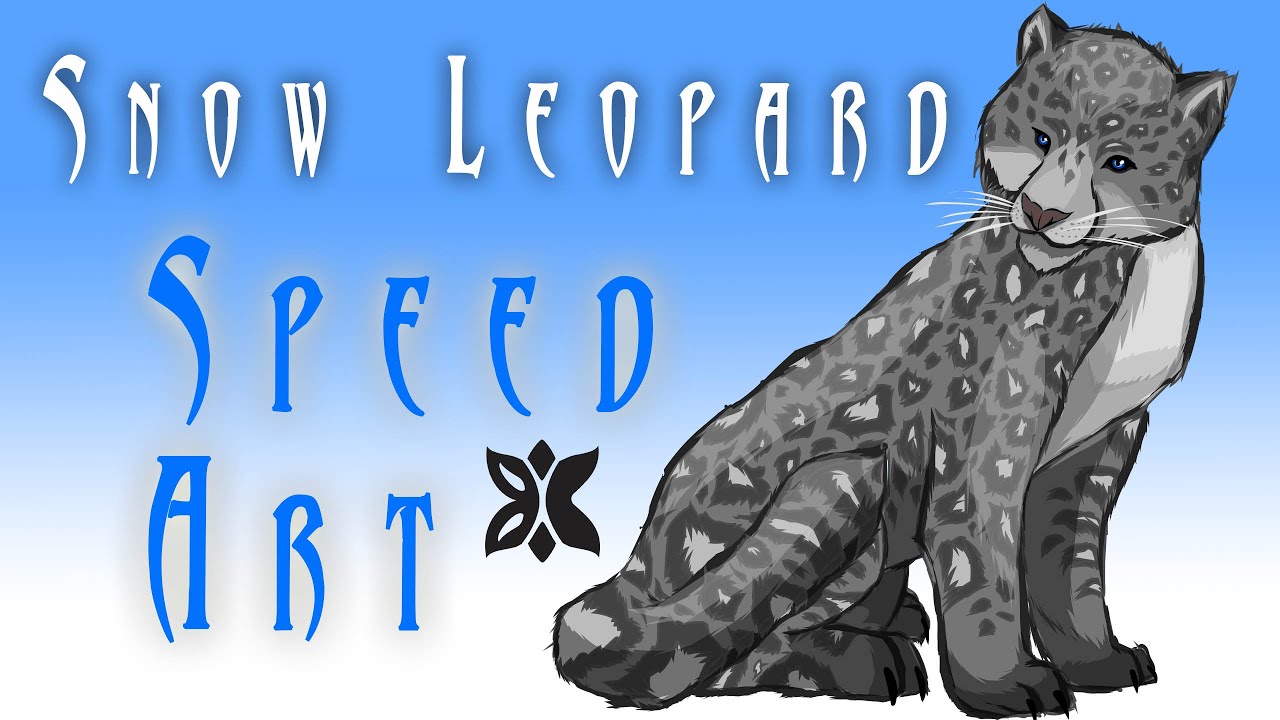 Snow Leopard Speed Art - YouTube