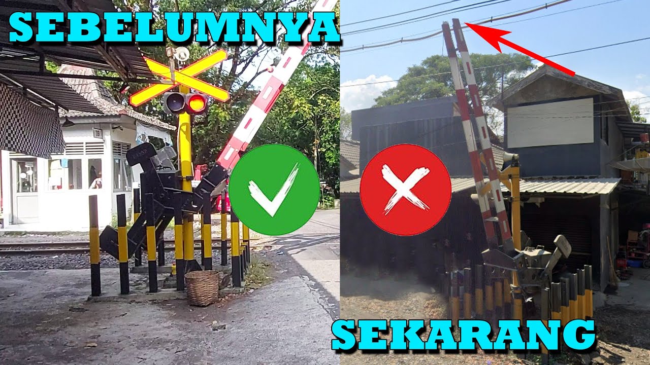 MIRIS !! KONDISI Palang Kereta Api Satu Satunya Di Wonogiri JPL 39 Alas ...
