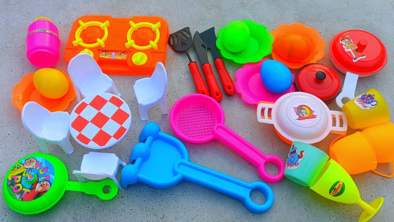 Diy Unboxing All Plastic Kitchen Set #21 | Miniature Kitchen toy ...