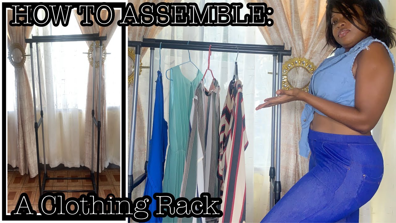 HOW TO: CLOTHING RACK ASSEMBLY | QUICK TUTORIAL | ROSIE FABZ - YouTube