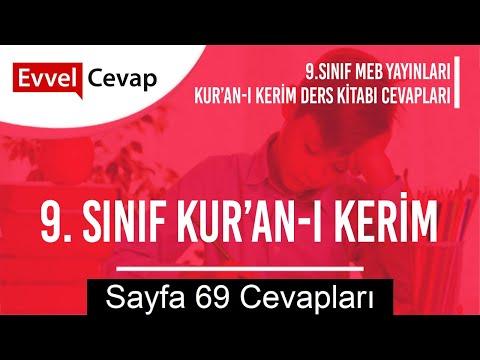 9. Sınıf Kur’an-ı Kerim Meb Yayınları Ders Kitabı Cevapları Sayfa 69