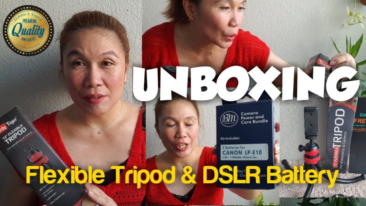 UNBOXING //FLEXIBLE TRIPOD AND BATTERY PACK FOR DSLR //ITEMS BOUGHT ...