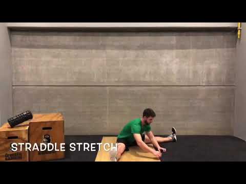 Straddle stretch - YouTube