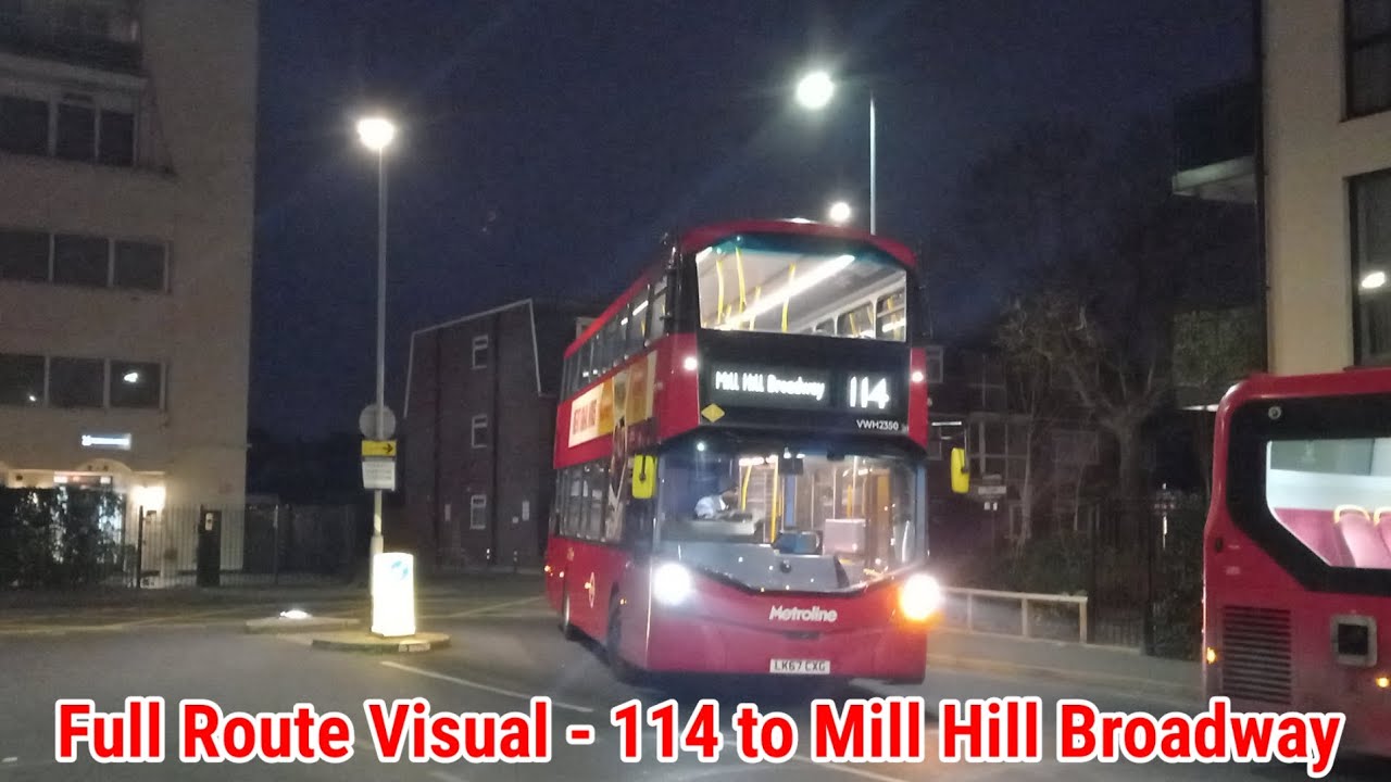 Full Route Visual | London Bus Route 114 - Ruislip to Mill Hill ...