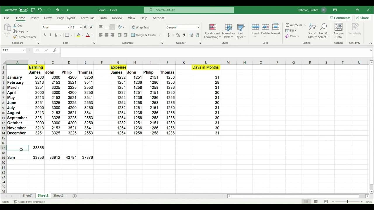 EXCEL: Addition Subtraction Multiplication Division - YouTube