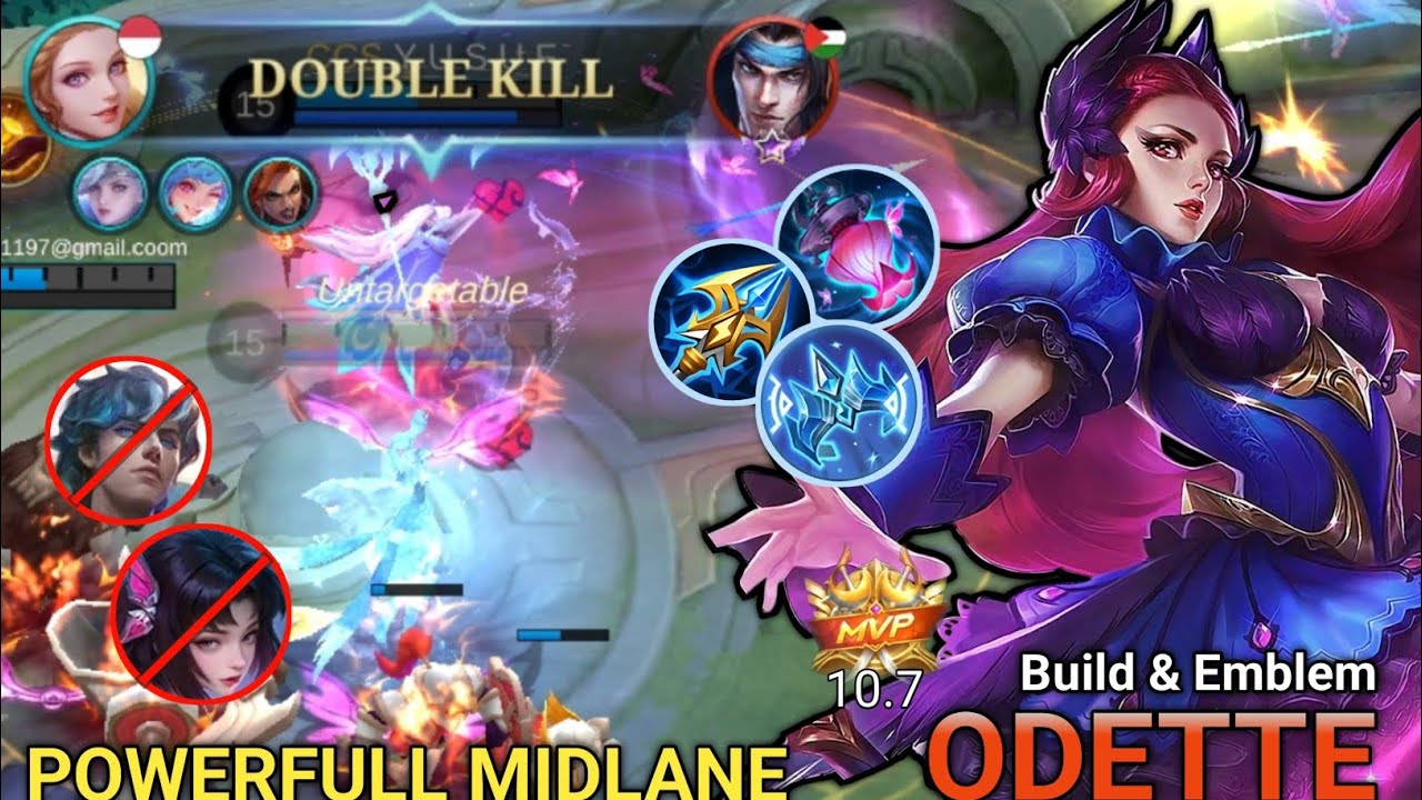 15 Kills! Powerfull Midlane Odette - Build Top 1 Global Odette ~ MLBB ...