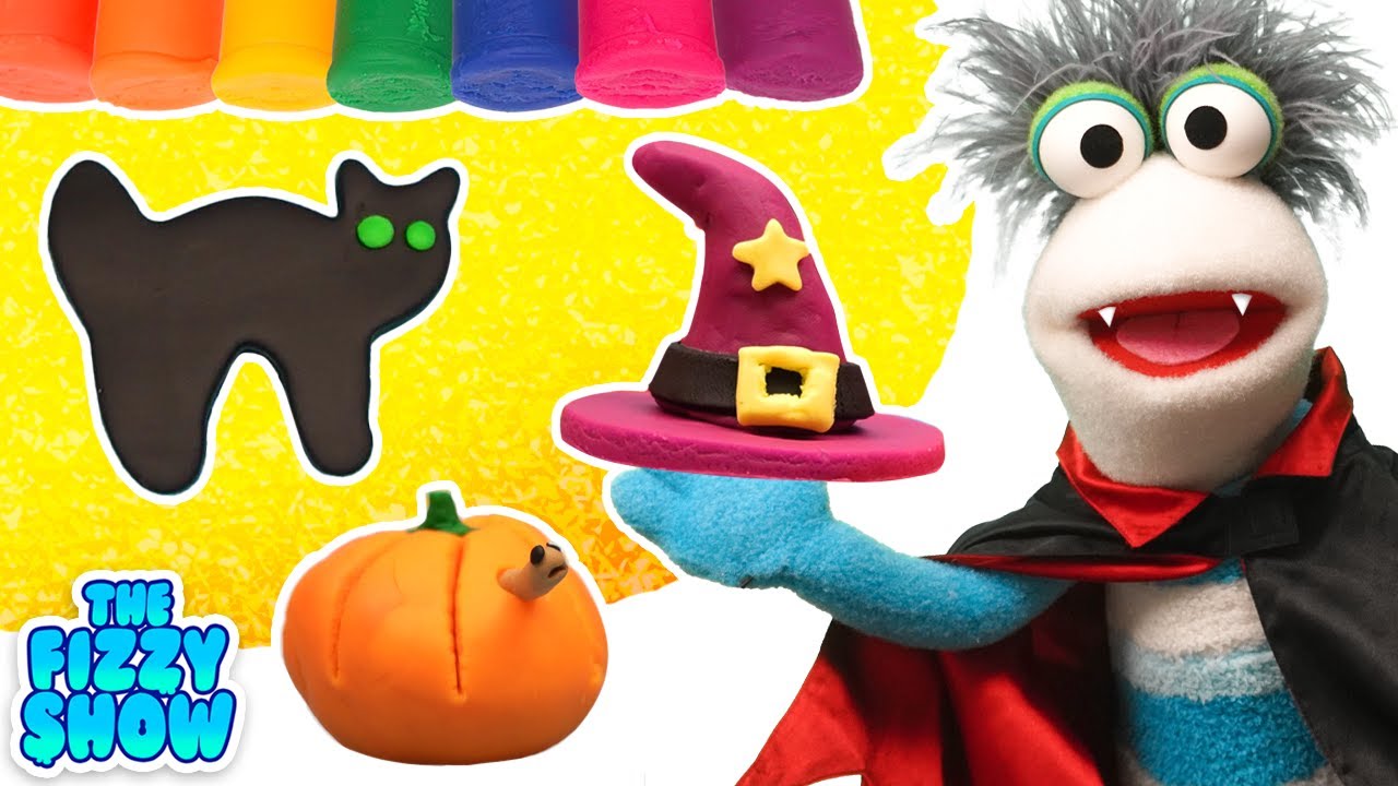 Fizzy & Phoebe Make DIY Halloween Play Doh Decoration | The Fizzy Show ...