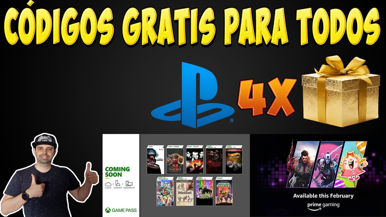 CÓDIGOS GRATIS para todos + regalos PS4 PS5 + juegos Prime Gaming ...