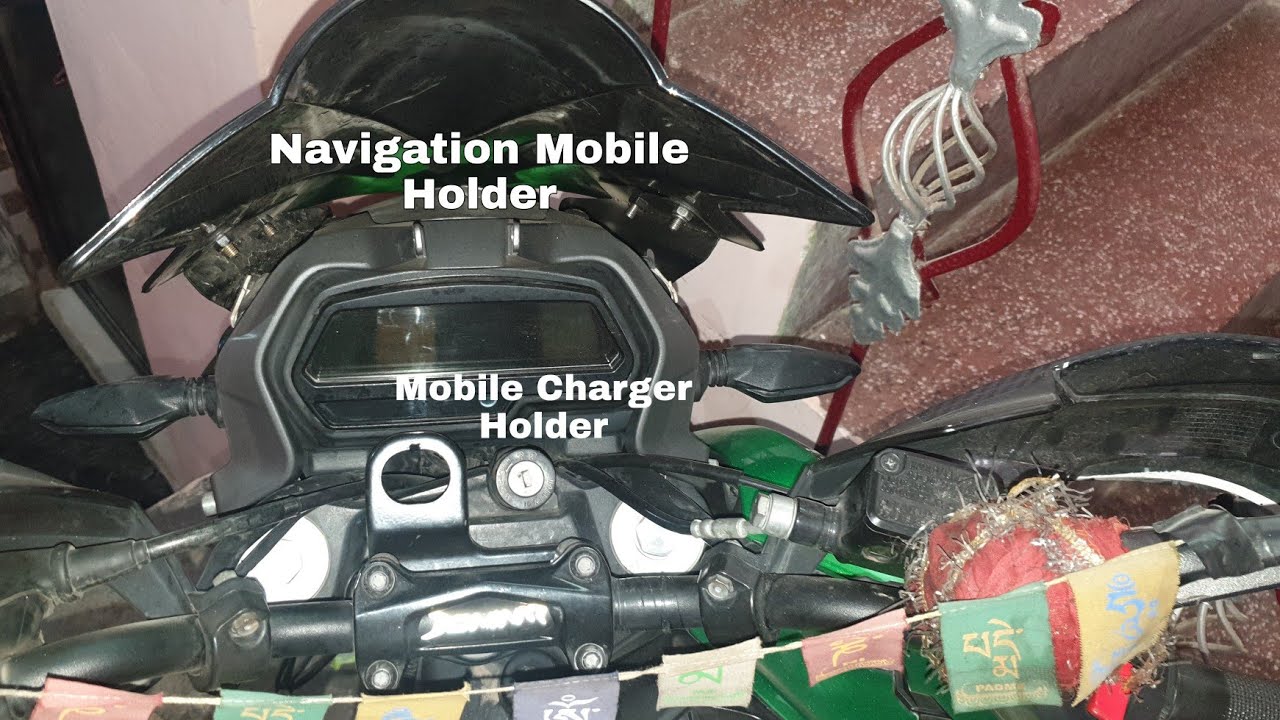 Bajaj Dominar 2022 New Gen Navigation holder and mobile charger holder ...