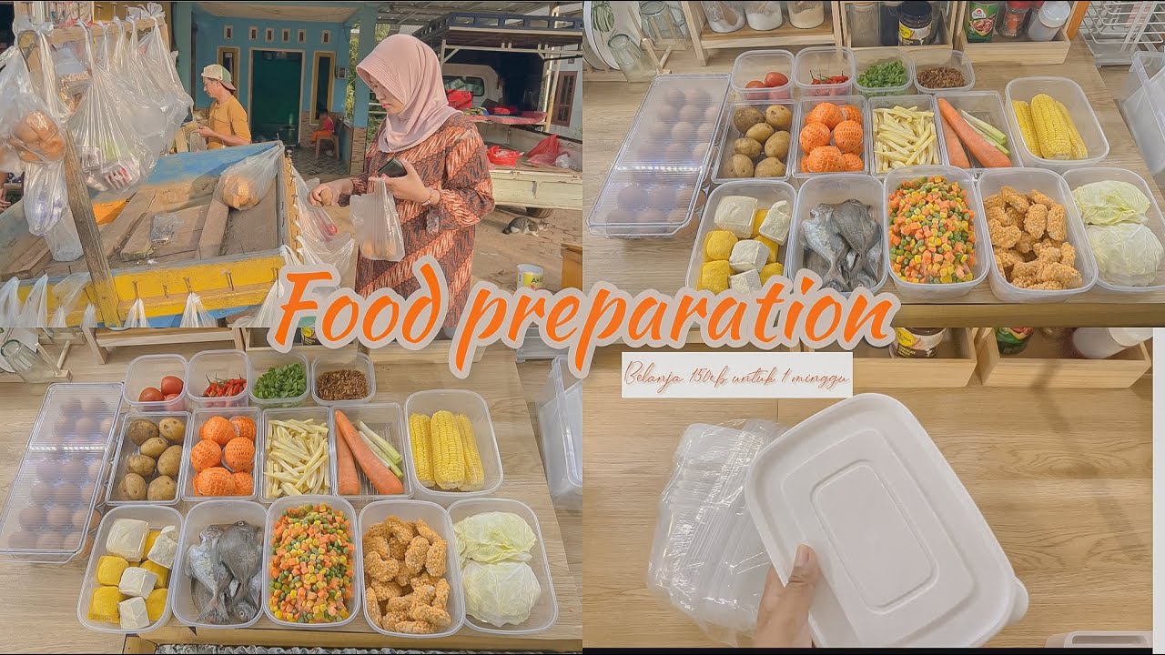 FOOD PREPARATION | BELANJA MINGGUAN HEMAT CUMA 150RB | CLEANING ...