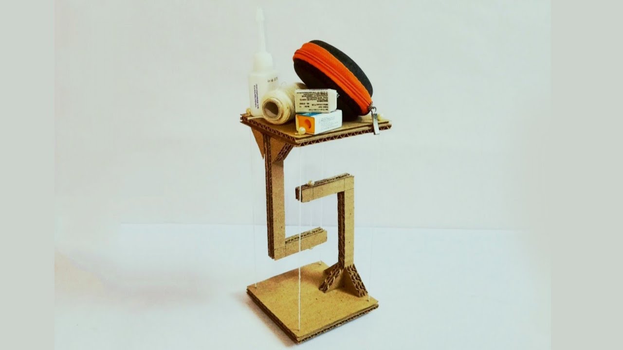 How to make anti gravity structure model | cardboard floating table ...