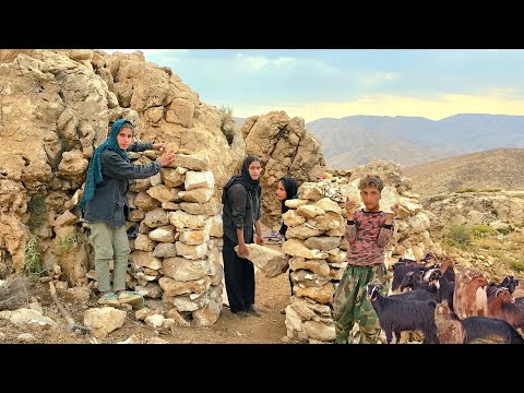 😱 Zagros Mağaralarında Hayatta Kalma Mücadelesi | Göçebe Kızlarla Dağda Barınak İnşa Edilen Zorlu Bi
