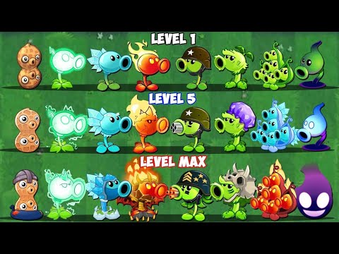All PEAS Plants LEVEL 1 X LEVEL 5 X M200 Vs Team Gravestone - Who Will ...