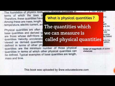 11th class physics ch 1 topic physical quantities|1st year physics ...