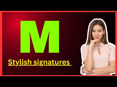 Stylish M signature | M signature style | Signature style of my name M ...
