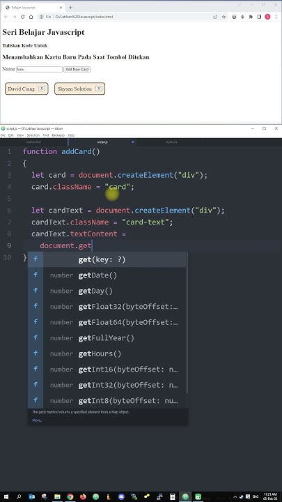 Cara Menambah Element HTML Menggunakan Javascript - YouTube