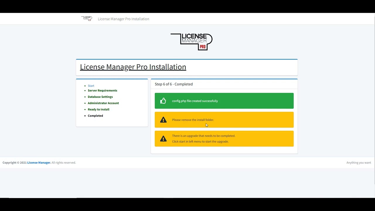 License Manager Pro Install/Upgrade V2.0.0 - YouTube