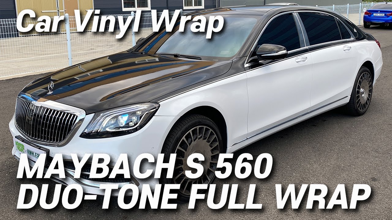 벤츠 마이바흐 S560 듀오-톤 전체랩핑 / Maybach S560 DUO-TONE Full Vinyl Wrap - YouTube