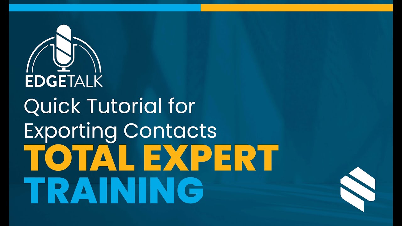 Total Expert - Quick Tutorial for Exporting Contacts - YouTube