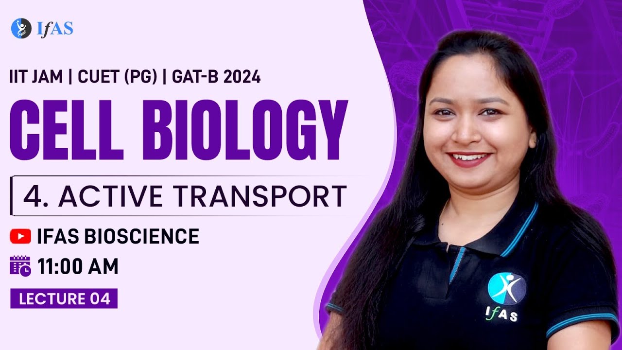 Cell biology: Active transport- IIT JAM | CUET | GAT B 2024 - By Mamta ...